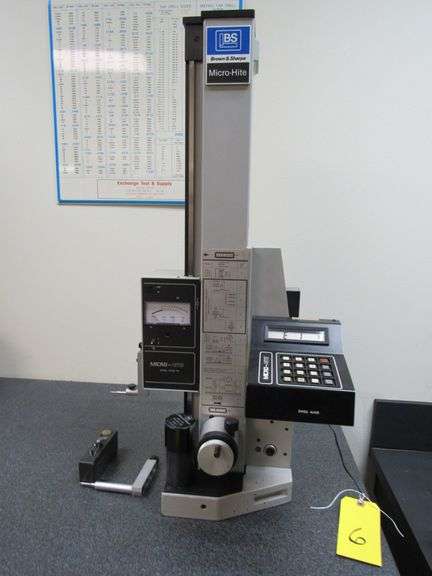 BROWN & SHARPE MICRO-HITE PROGRAMMABLE HEIGHT GAUGE, TYPE #07.90003, S ...