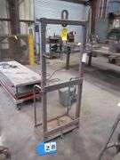 HEAVY DUTY STEEL WELDING/TORCH RACK WITH FORKLIFT INSERTS. EMPTY ...