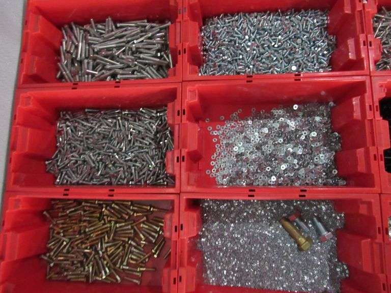ASSORTED HARDWARE, AS SHOWN, (18) PLASTIC BINS Located on 2nd Floor ...