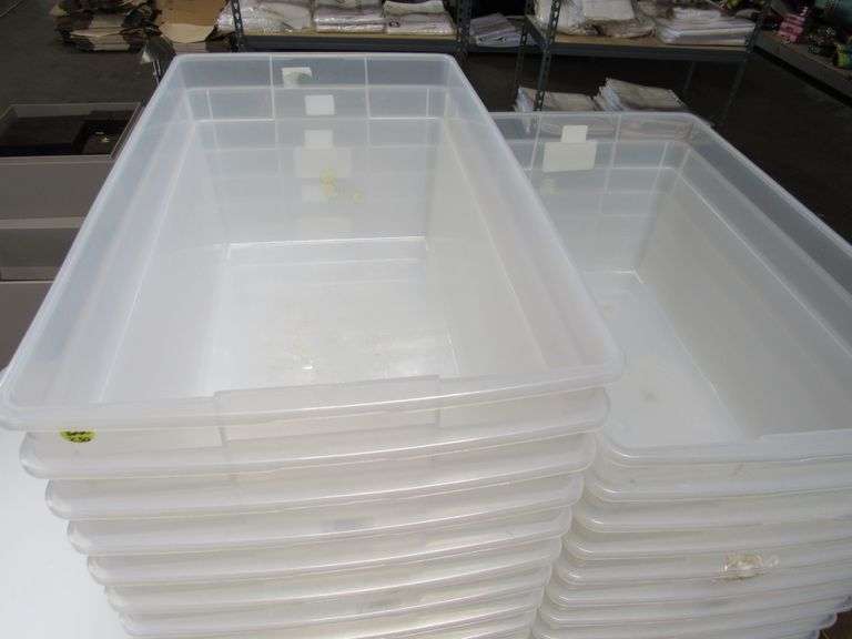 CLEAR PLASTIC HEAVY DUTY BIN WITH LID *EMPTY* sold 30x the money ...
