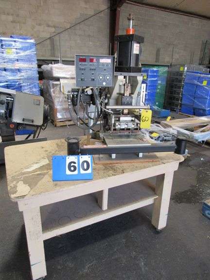 HOT STAMPING MACHINE, FRANKLIN MDL 1020, HEAD SIZE 3 X 6, 110-V ...