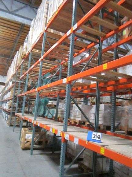 EMPTY PALLET RACK, TEAR DROP STYLE, APPROX. 36" X 8' X 16' TALL *NOTE ...