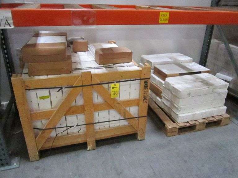 LOT, (32) PALLETS ASSORTED TILE, STONE TILE, PORCELAIN TILE, MOSAIR ...