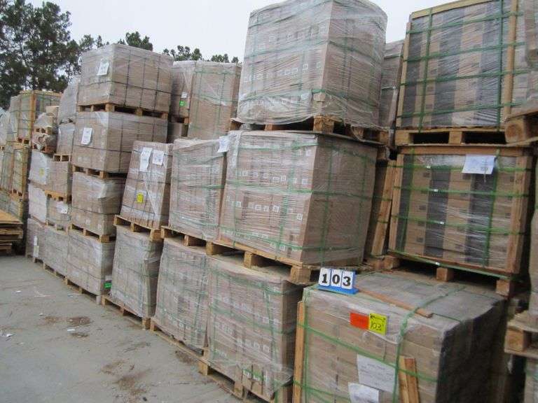LARGE LOT, (150) PALLETS INCLUDING ASSORTED TILES, MOSAIC WALL TILE ...