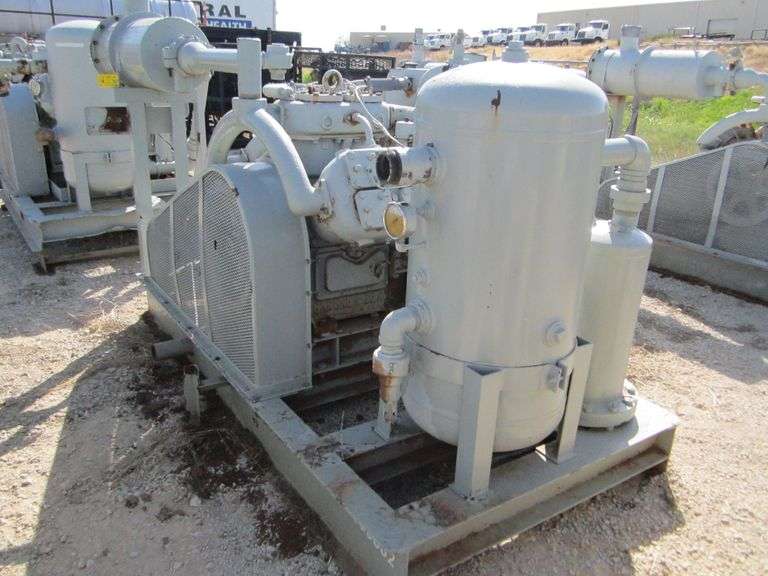 GARDNER-DENVER LP GAS COMPRESSOR, 2-WAF-13, PALLET MOUNTED, 50-HP ...