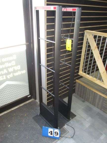 (2) SENSOR TAGS ANTI THEFT PASS THROUGH STANDS (NOT ANCHORED TO FLOOR ...