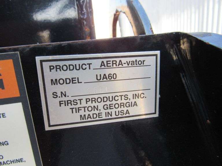 AERA-VATOR, 3-POINT HITCH, MDL UA60, S/N 2580 **Located in the ...