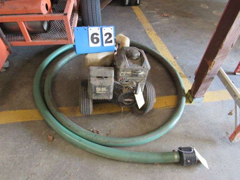 INTEK 206 CENTRIFUGAL PUMP, 5.5 HP, GAS, WITH HOSE **Located in the ...