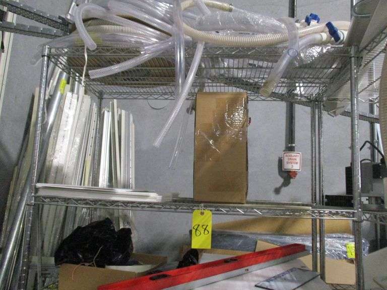 LOT, (2) METRO RACKS WITH CONTENTS INCLUDING ASSORTED FILLER TUBES ...