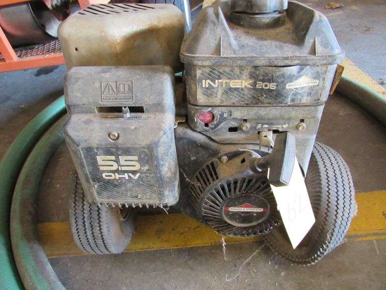 INTEK 206 CENTRIFUGAL PUMP, 5.5 HP, GAS, WITH HOSE **Located in the ...