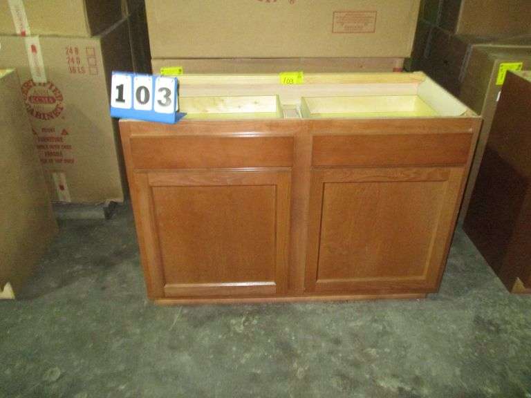 FINISHED LOWER CABINET, GLENWOOD, 48RBS, KITCHEN KOMPACT INC, WITH BOX ...