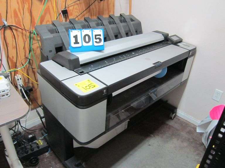 HP DESIGNJET T3500 PLOTTER, WITH (2) BOXES OF 20# BOND PAPER, 24" X 500 ...