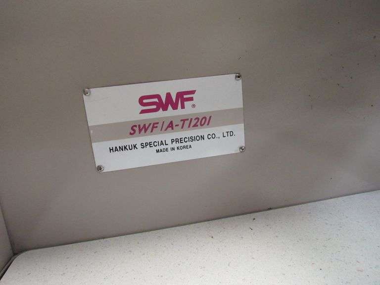 SWF SINGLE HEAD EMBROIDERY MACHINE MDL SWF/A-T1201, S/N 13212020 110-V ...