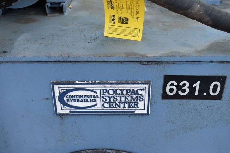 CONTINENTAL HYDRAULIC POLYPAC SYSTEM CENTER, #631.0, 40-HP, 3-PHASE ...
