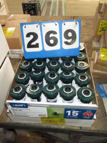 ORBIT PROFESSIONAL POP UP SPRAY HEADS, HARD TOP #54500-28, (25) PER BOX ...