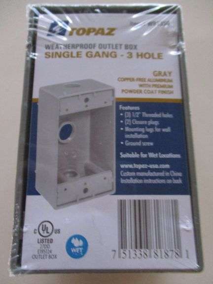CASE, TOPAZ WEATHERPROOF OUTLET BOX #WB1350 (25) PER CASE **sold 5x the ...