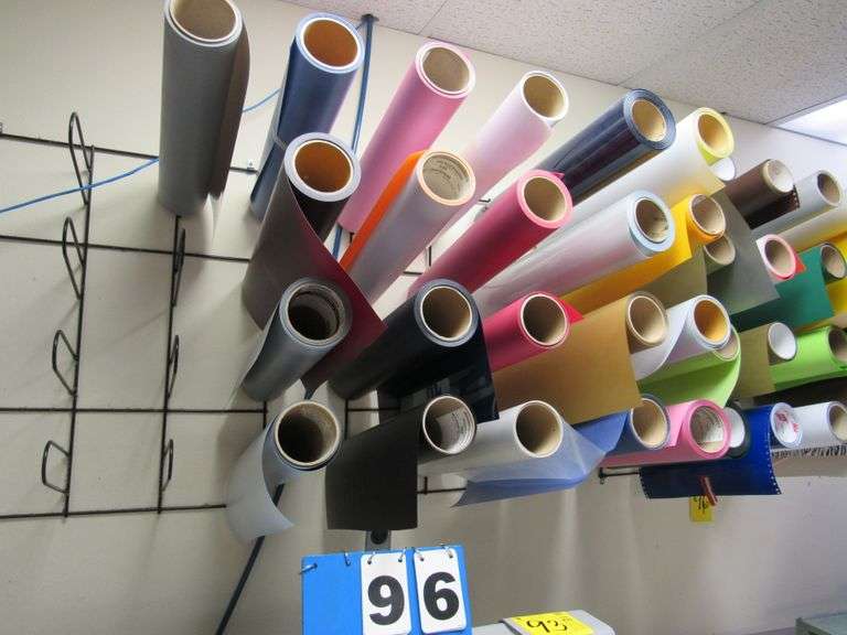 WALL MOUNTED TUBE RACK WITH CONTENTS INCLUDING ASSORTED ROLLS - Rosen ...