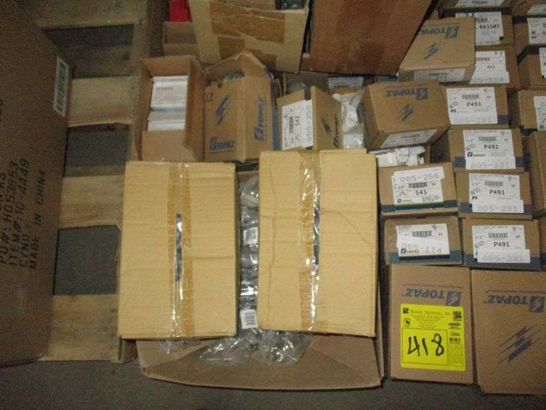 APPROX. (60) BOXES, ASSORTED TOPAZ EMT FITTINGS INCLUDING COUPLERS ...