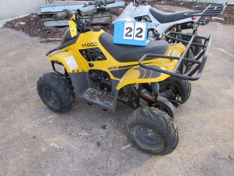 **Removed from Auction** MIK HAWK 110CC KIDS ATV 4-WHEELER WITH KEYS ...