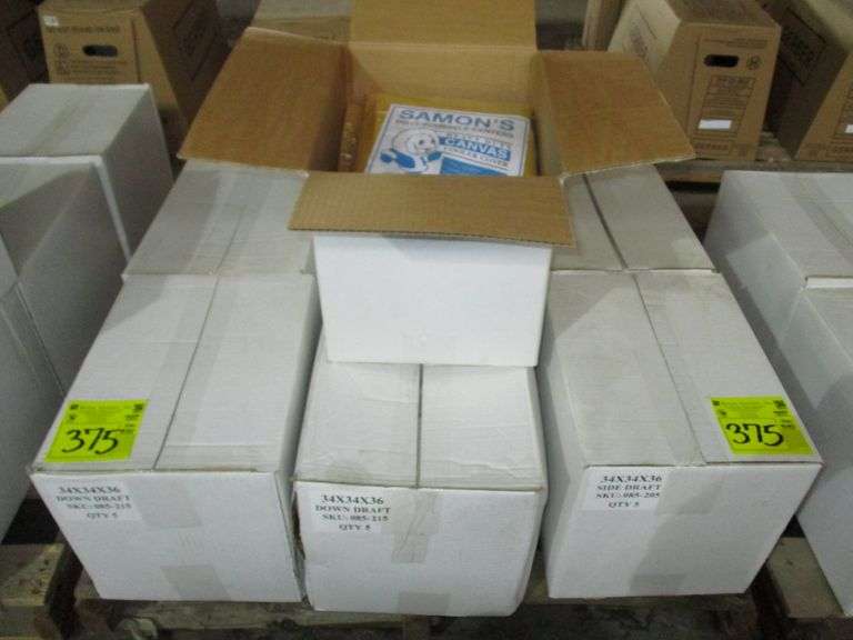 LOT, (7) BOXES AND PARTIAL BOXES OF CANVAS COOLER COVER AS SHOWN ON (1 ...