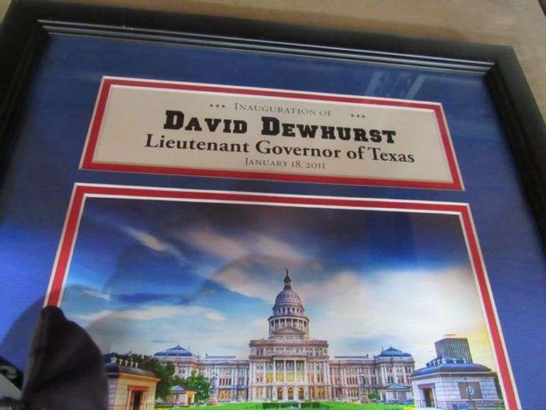 FRAMED PHOTO - INAUGURATION OF DAVID DEWHURST - Rosen Systems