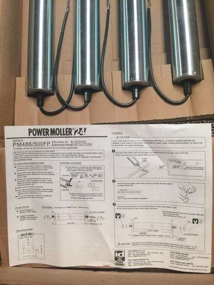 POWER MOLLER 24 SERIES PM486/500 FP BRUSHLESS DC MOTORIZED ROLLER WITH ...