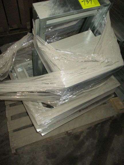 LOT, ASSORTED SHEET METAL DUCTING. PLENUMS AS SHOWN ON (5) PALLETS ...