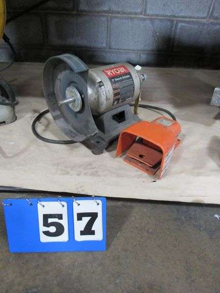 8' BENCH GRINDER, RYOBI WITH FOOT SWITCH - Rosen Systems