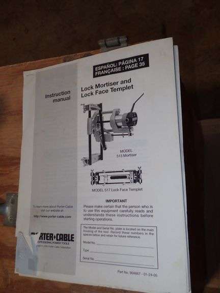 PORTER CABLE LOCK MORTISER MODEL 513 - Rosen Systems