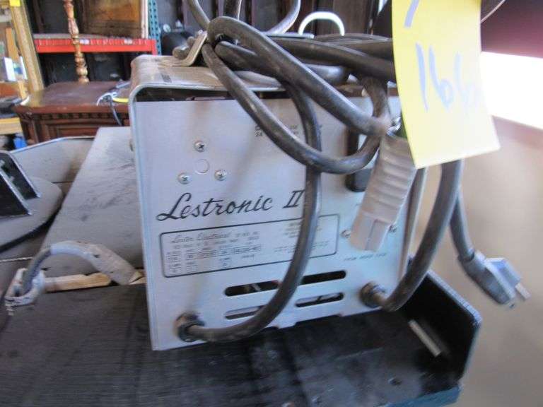 ELECTRIC CROWN TRUCK, MODEL NO. 200FWR, 700 LB. PULL FORCE, WITH LESTRONIC II BATTERY CHARGER ...