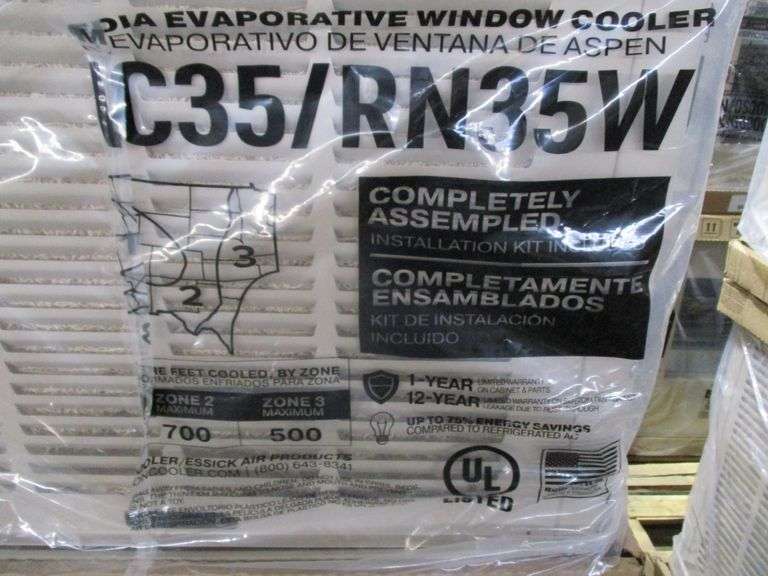CHAMPION ASPEN MEDIA EVAPORATIVE WINDOW COOLER #RWC35/RN35W COMPLETELY ...