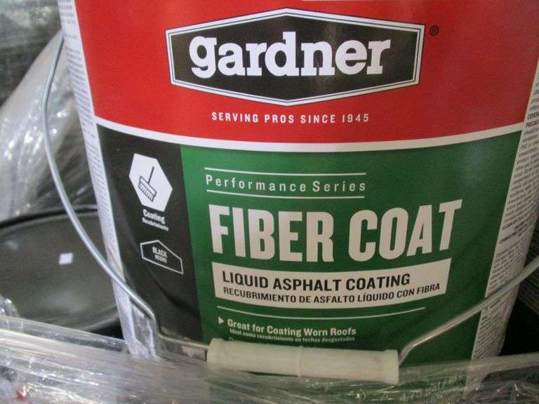 5-GALLON METAL CAN OF GARDNER FIBER COAT LIQUID ASPHALT COATING (SOLD ...