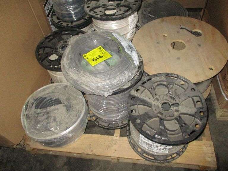 LOT, APPROX. (12) ASSORTED OUTDOOR COPPER WIRE AS SHOWN ON (1) PALLET ...