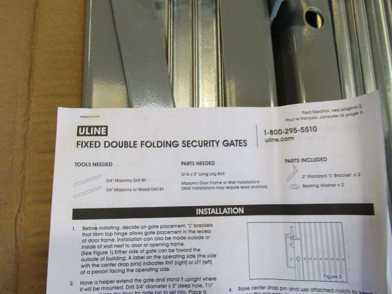 FIXED DOUBLE FOLDING SECURITY GATE, ULINE - Rosen Systems