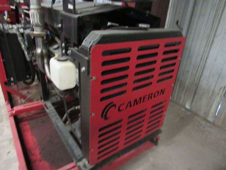 CAMERON ICF HYDRAULIC POWER UNIT, SKID MOUNTED, CO #32-25, GM 5.7L GAS ...