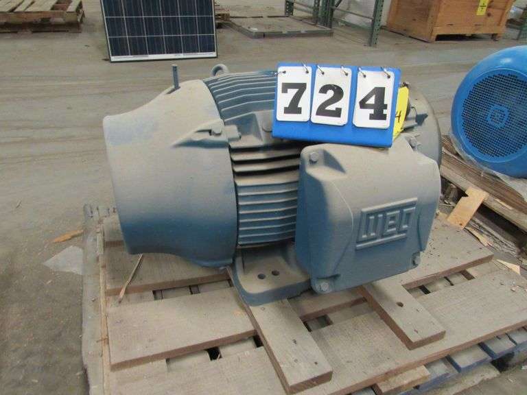 WEG W22 ELECTRIC MOTOR, 100 HP, 230/460V, 3-PHASE (CHECKED UNDER POWER ...