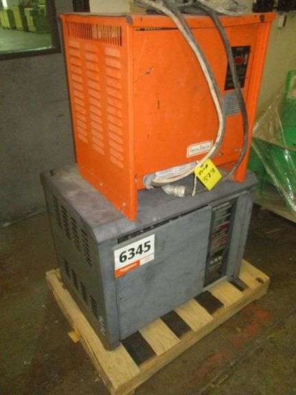 LOT OF (2) BATTERY CHARGERS, GNB SCR100 & VP0II AS SHOWN ON PALLET ...