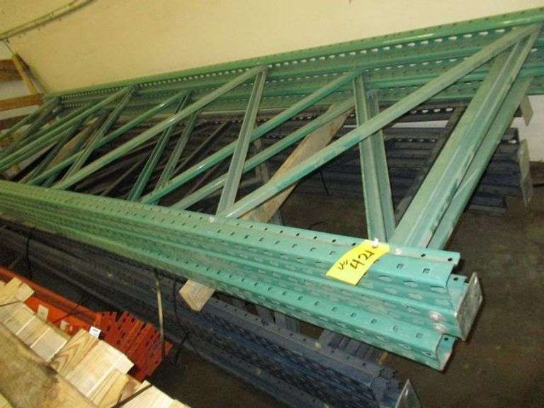 LOT PALLET RACKING, INCLUDES APPROX. (18) 5' UPRIGHTS, APPROX. (7) 12 ...