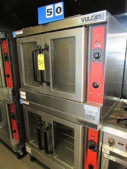 VULCAN DOUBLE STACK GAS OVEN MDL VC4GD-11D150K, WITH CASTERS - Rosen ...