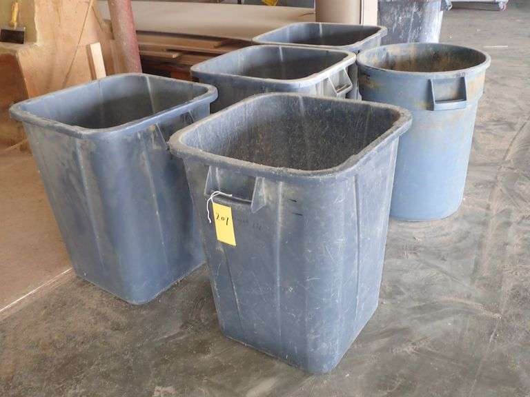 (18) TRASH BINS ASSORTED STYLES / SIZES - Rosen Systems