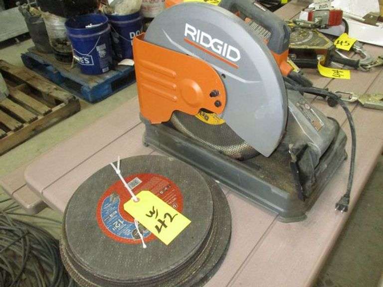 RIDGID CHOP SAW, MDL R41422 WITH EXTRA DISCS - Rosen Systems