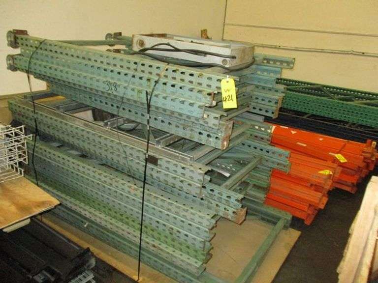 LOT PALLET RACKING, INCLUDES APPROX. (18) 5' UPRIGHTS, APPROX. (7) 12 ...