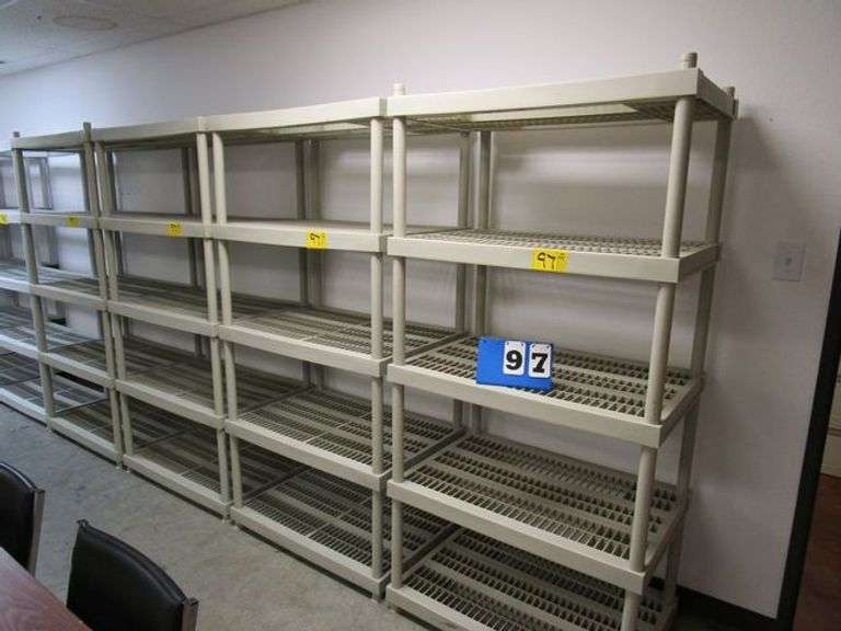 PLASTIC STORAGE SHELF, 2' X 3' X 6' TALL (sold 4x the money) - Rosen ...