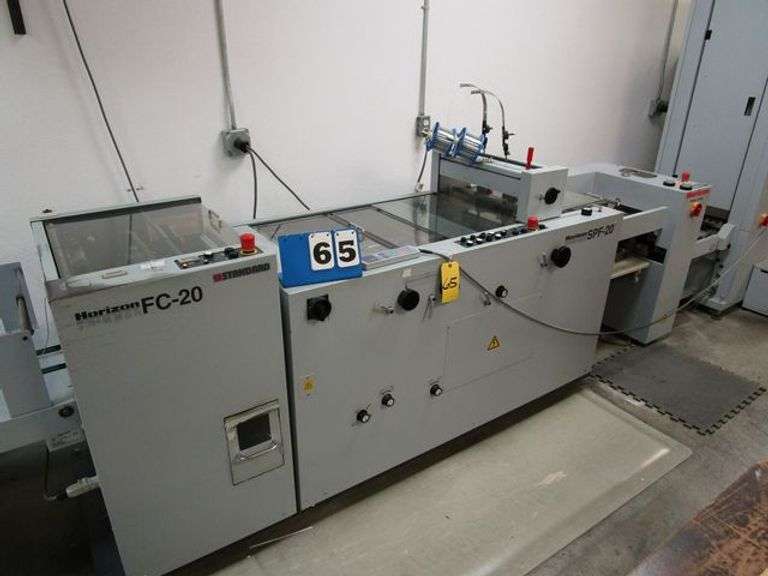 STANDARD HORIZON STITCHER AND FOLDER MDL SPF-20, HORIZON TRIMMER MDL FC ...