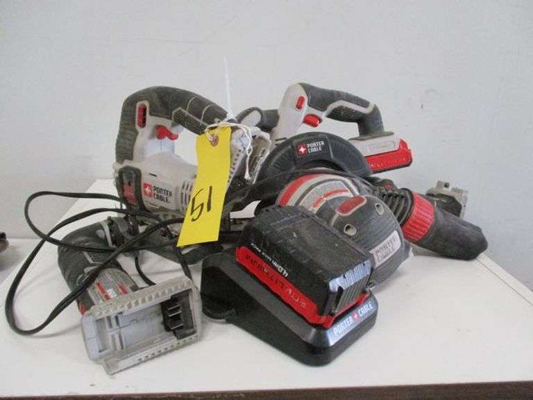 PORTER CABLE CORDLESS TOOLS PCC650 PCC710, PCC661M PCC607 WITH CHARGER ...