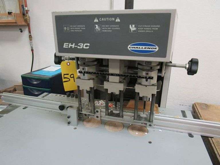 CHALLENGE 3-HEAD DRILL MDL EH-3C, S/N 035372, 208/30-V 60-HZ SINGLE ...
