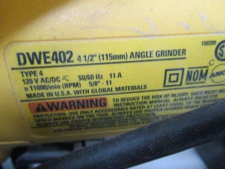 (3) DEWALT 4-1/2" ANGLE GRINDER #DWE4001 AND #DWE402 - Rosen Systems