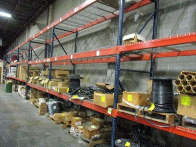 EMPTY PALLET RACK, APPROX. 42" X 13' X 13' HIGH - (1) BAY HAS 8' BEAMS ...