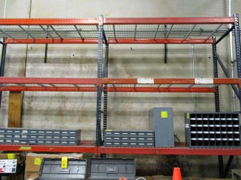 EMPTY PALLET RACK, APPROX. 42" X 8' X 12-1/2' HIGH, MESH DECKING, BUYER ...