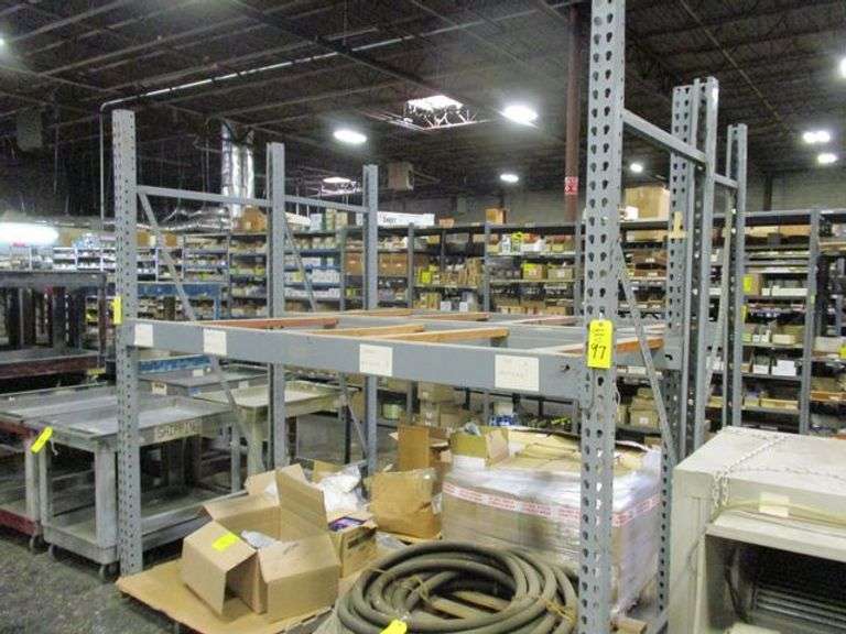 EMPTY PALLET RACK, APPROX. 42" X 8' X 8' HIGH, (sold 2x the money ...